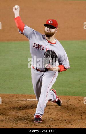 Cincinnati Reds relief pitcher Jake Wong throws a pitch during his ...