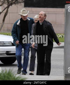 Exclusive!! Ron Howard takes a walk in Burbank with equally balding ...