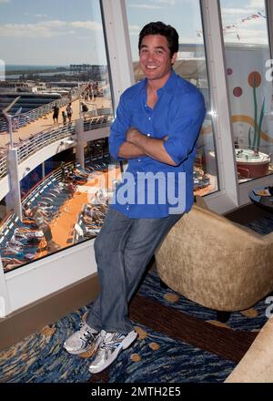 Dean Cain poses for photographers aboard the Allure of the Seas cruise ...