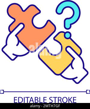 Jigsaw pieces RGB color icon Stock Vector Image & Art - Alamy