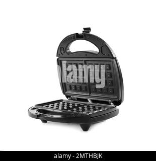 New modern waffle iron isolated on white Stock Photo - Alamy