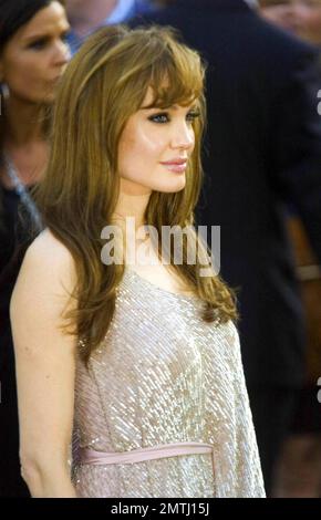 Angelina Jolie at the premiere of "Salt" at the Empire Leicester Square ...