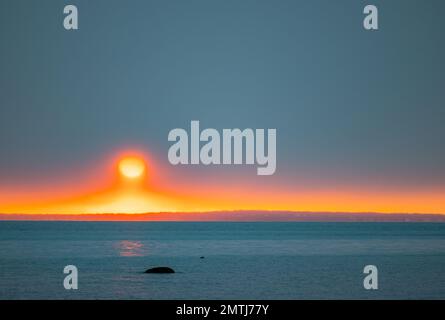Incredible sunset in eastern long island, NY Stock Photo - Alamy