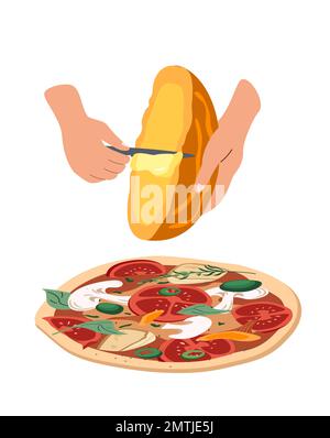 Hand Scraping delicious creamy Raclette Cheese melting on Mushroom ...