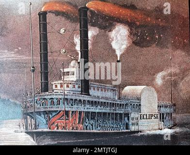 MISSISSIPPI RIVER STEAMBOAT about 1850 Stock Photo - Alamy