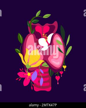 Beautiful Flowered Thyroid Gland,Endocrinology System,Flowers.Floral ...