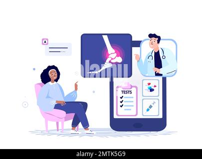 Ankle,foot arthritis.Doctor traumatologist orthopedist , examine human ...