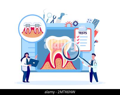 Dentists Scientists Stomatologists Doctors Examine Tooth dental X Ray ...