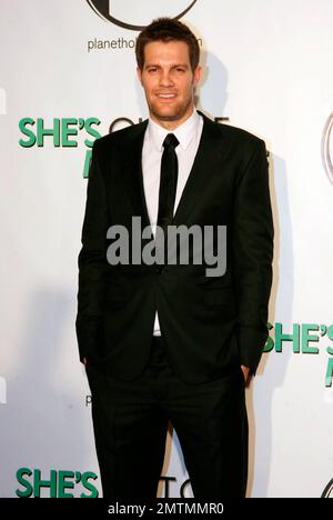 Geoffrey Stults walks the red carpet at the premiere of "She's Out of ...