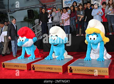 Papa Smurf at The Smurfs handprint and footprint ceremony held at ...