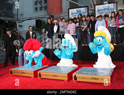 Papa Smurf at The Smurfs handprint and footprint ceremony held at ...