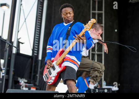 Franz Lyons of Turnstile performs at Rock On The Range Music Festival ...