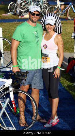 David Denman takes part in the Nautica South Beach Triathlon. Miami ...