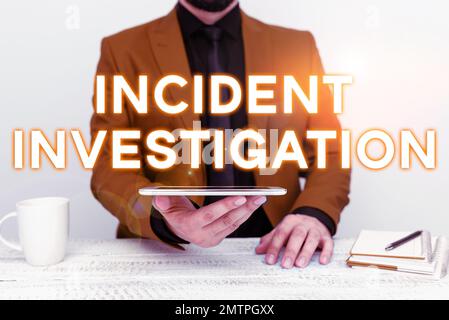Conceptual display Incident Investigation, Business approach ...