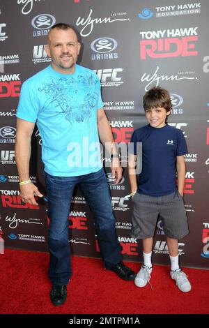 - Chuck and Cade Liddell at Stand Up For Skateparks at the Wynn Hotel ...