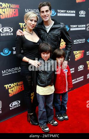 Perry and Etty Farrell with sons Hezron and Izzadore at the Tony Hawk ...
