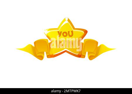 Golden award star template with badge and frame. Vector illustration ...