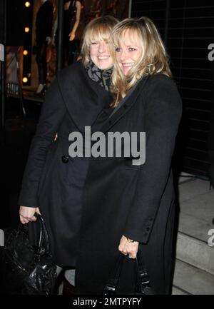 Twiggy and daughter Carly Lawson at the party celebrating the lighting ...