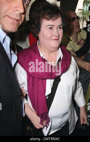 Scottish singing sensation Susan Boyle arrives at LAX smiling and ...