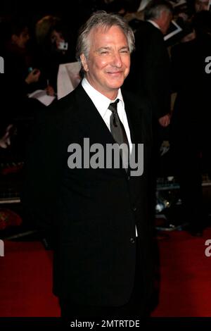 Alan Rickman attends the European premiere of Tim Burtons "Sweeney Todd ...