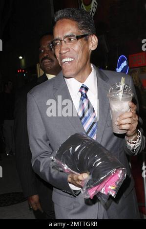 Looking sharp in a nice grey suit Ted Williams (aka the homeless man ...