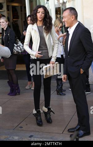 Celebrities at The Grove for television show 'Extra' Featuring: Loni ...