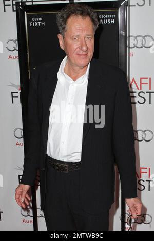 Geoffrey Rush poses on the red carpet at a screening of The Weinstein ...