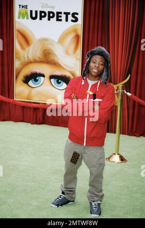 Carlon Jeffrey at the Los Angeles Premiere of "The Muppets" held at the ...
