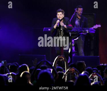 Danny O'Donoghue, lead vocalist of "The Script" performs with his ...