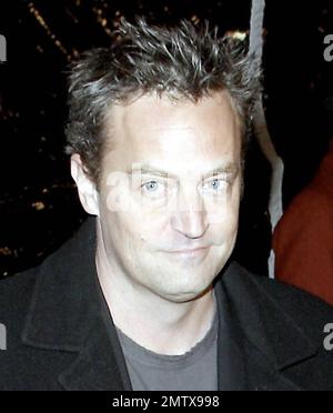 Matthew Perry attends the premiere of "The Wrestler" held at the ...