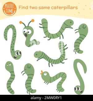 Find two same insects. Matching activity for preschool children. Funny ...