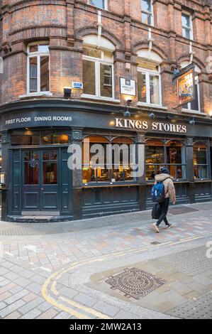 Exterior of the Kings Stores, a traditional pub on the corner of ...