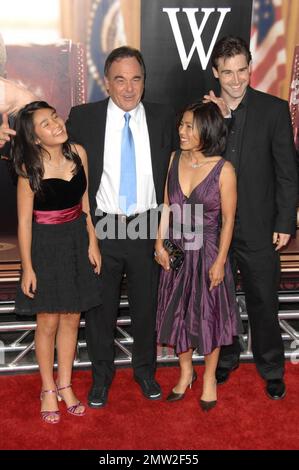 Oliver Stone and family attend the world premiere of Oliver Stone's ...