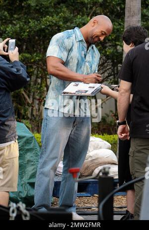 The Rock (aka Dwayne Johnson) and Mark Wahlberg film scenes on location ...