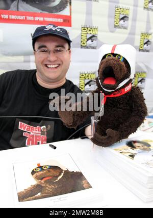 Warren "The Ape" Demontague, and puppeteer Dan Milano at a signing ...
