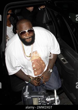 Rick Ross arrives at the Welcome Home DJ AM party at the Avalon ...