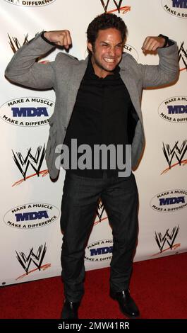 Actor Brandon Barash poses on the red carpet at the annual WWE ...