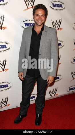 Actor Brandon Barash poses on the red carpet at the annual WWE ...