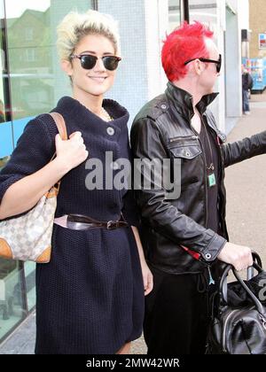 Storm Lee, Katie Waissel The 'X Factor' finalists outside a rehearsal ...
