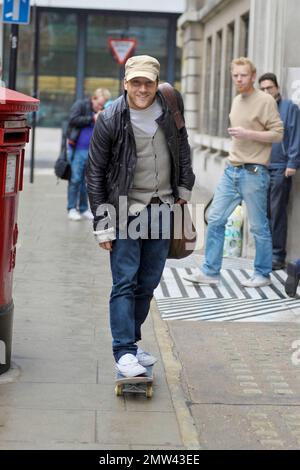 Matt Cardle The X Factor winner outside the May Fair hotel London ...