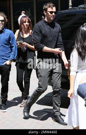 Nicholas Hoult arrives to the Conan show to promote Xmen Apocalypse ...