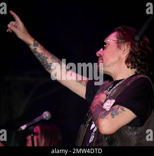 Mark Manning of Zodiac Mindwarp and the Love Reaction performs live at ...