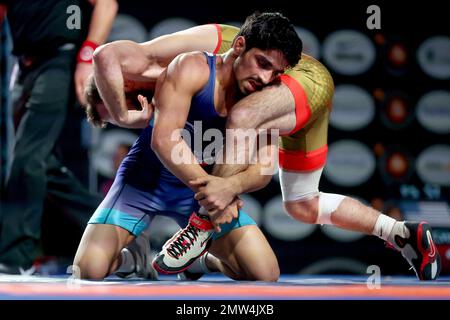ZAGREB, CROATIA – FEBRUARY 01: Zane Raye Rhodes Richards of USA ...