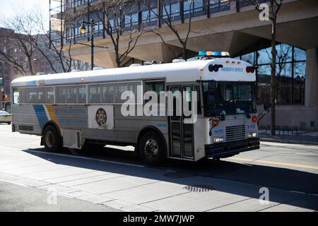 A Philadelphia Sheriffs Office bus in Philadelphia, Pennsylvania ...