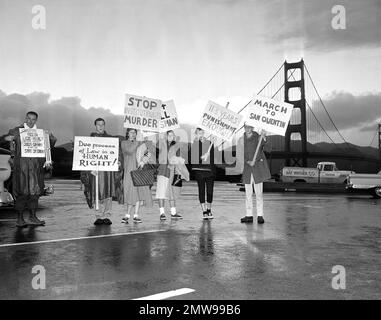 College students protesting the execution of Caryl Chessman pause on ...