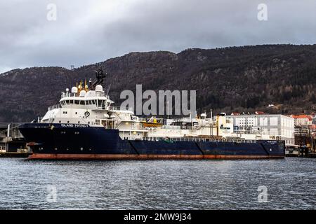 Offshore well stimulation vessel (ex PSV) Island Patriot, berthed in ...