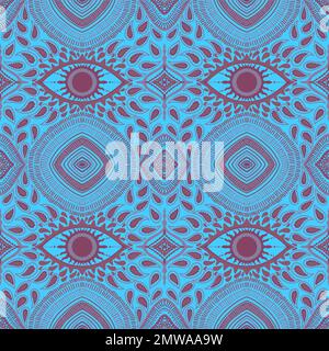 Abstract symbols turkeys seamless evil eyes magic pattern for wrapping ...