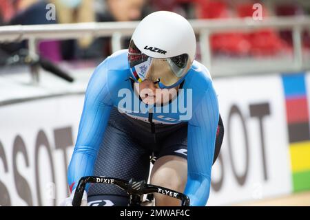 Canada's Lauriene Genest in the women's 200 meter time trial ...