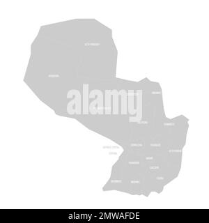 Paraguay political map of administrative divisions - departments and ...