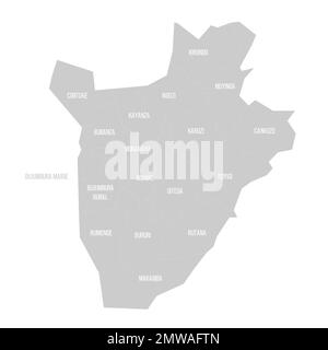 Burundi political map of administrative divisions - provinces ...